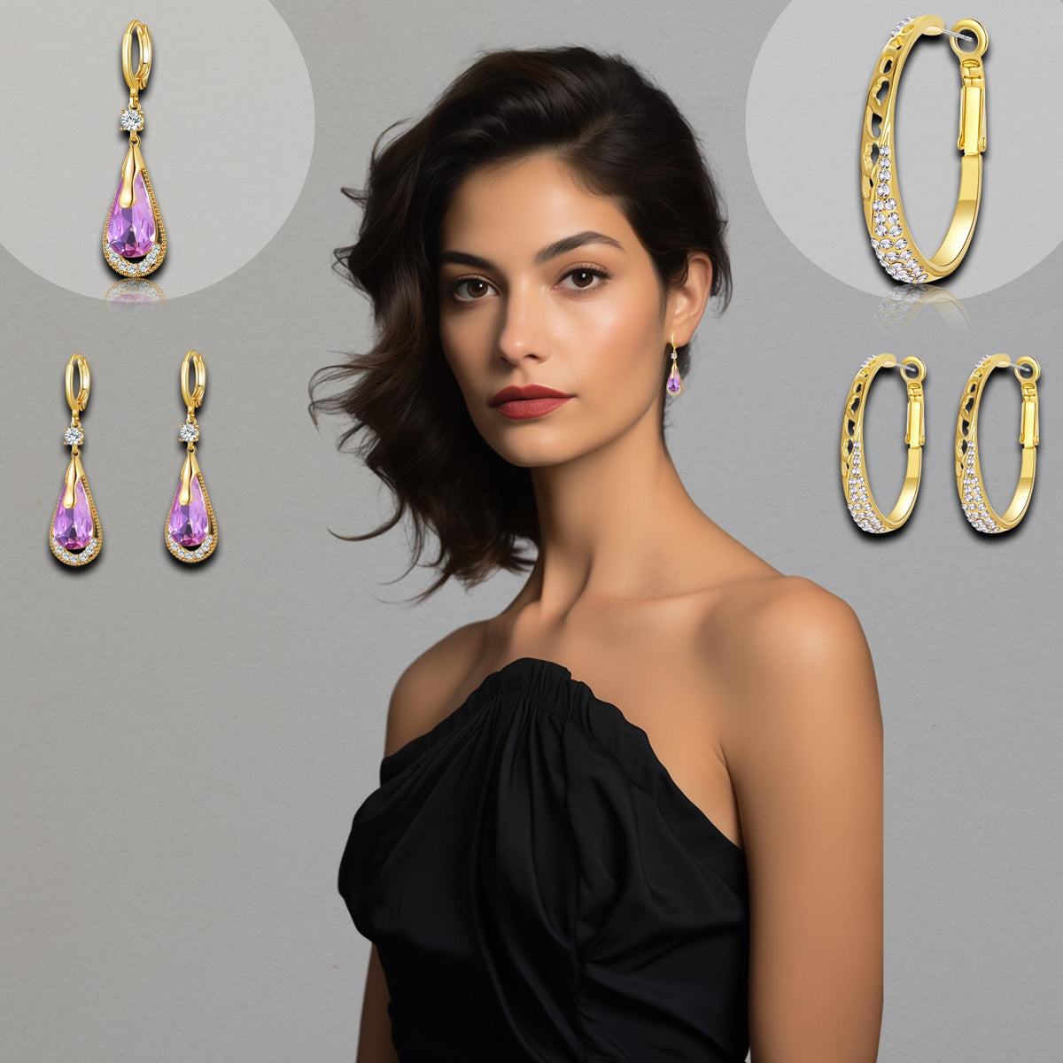EVEVIC Jewelry Store | Earrings & Necklace | Crystal Jewelry